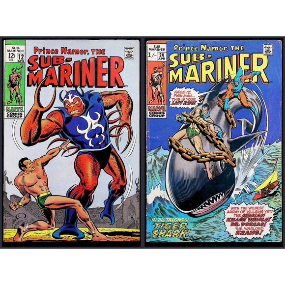 Marvel | Accents | Submariner Issue 2 24 Comic Book Lot Serpent Crown ...